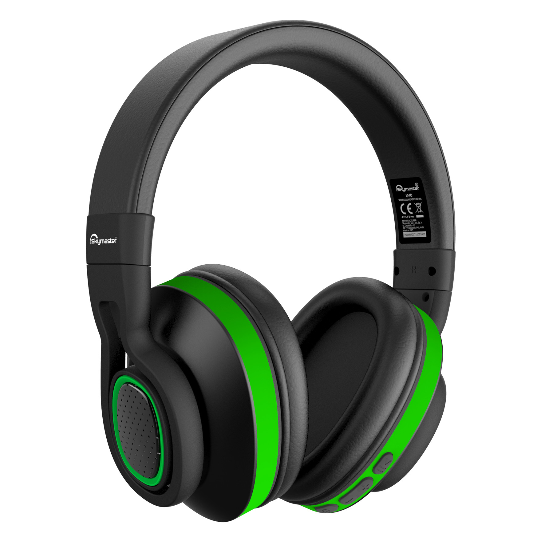 Słuchawki Bluetooth Skymaster U40 z FM zielone Słuchawki Bluetooth Skymaster U40 z FM zielone