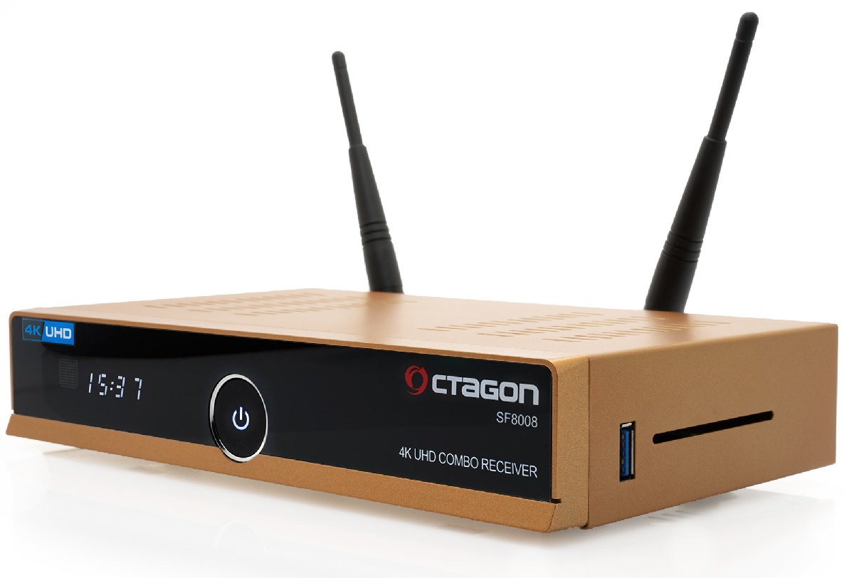 OCTAGON SF8008 4K COMBO GOLD LE – DVB-S2X, DVB-C/T2, WiFi, OpenATV