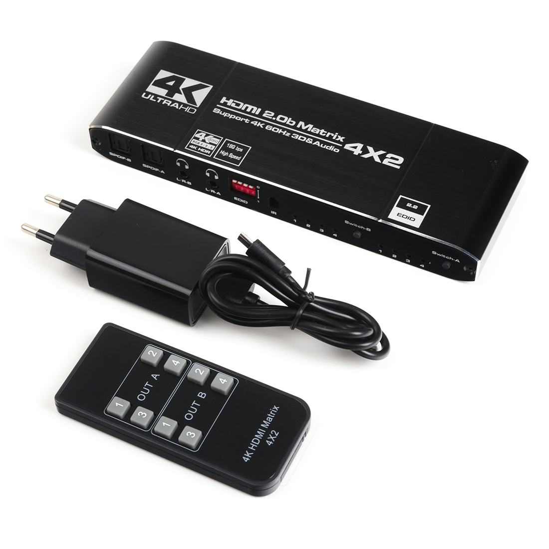 Matrix HDMI 4/2 SPH-M422 – 4K rozdzielacz 4x2 HDMI