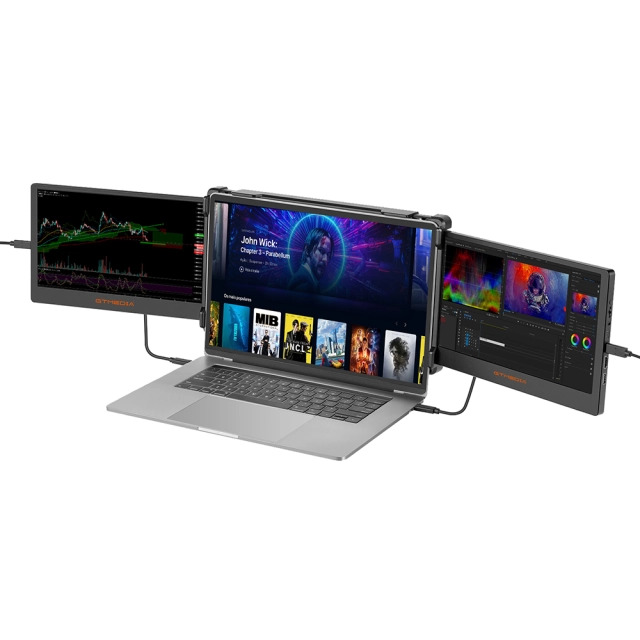 2 monitory Full HD 11,6” USB-C do laptopa z obrotem 195°