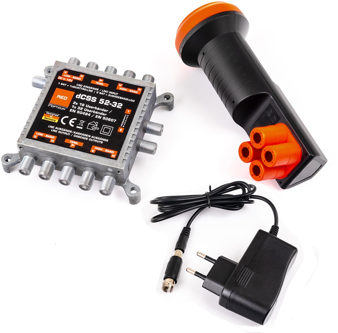 Zestaw Multiswitch Unicable II dla Canal+/Polsat dCSS 2x16 UB