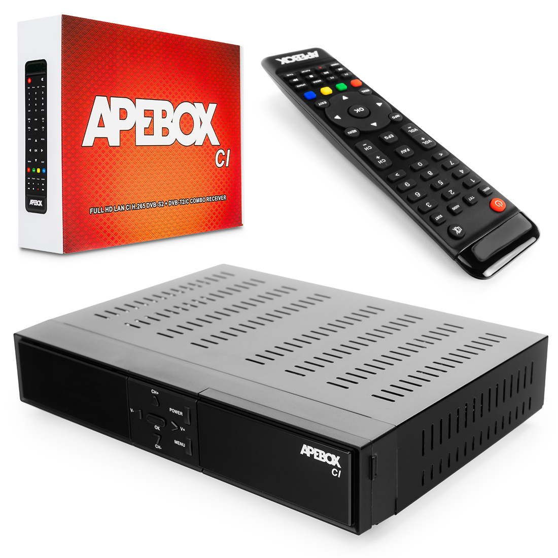 Apebox CI Combo DVB-S2 DVB-T2/C H.265 IPTV – tuner combo